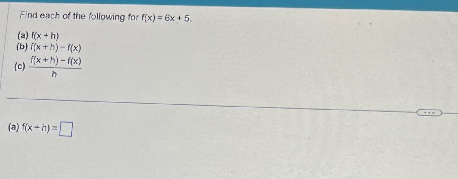 Solved Find each of the following for | Chegg.com