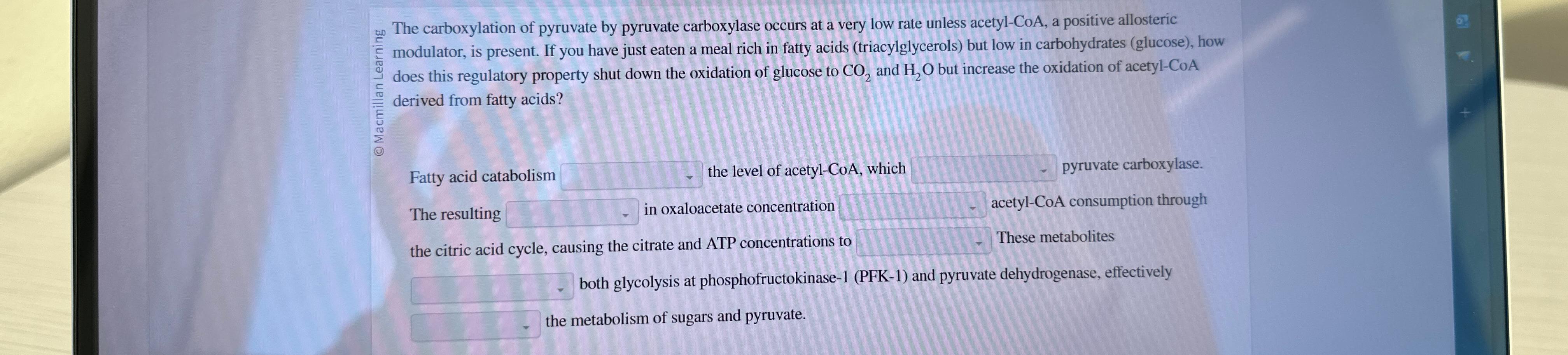 Solved The carboxylation of pyruvate by pyruvate carboxylase | Chegg.com