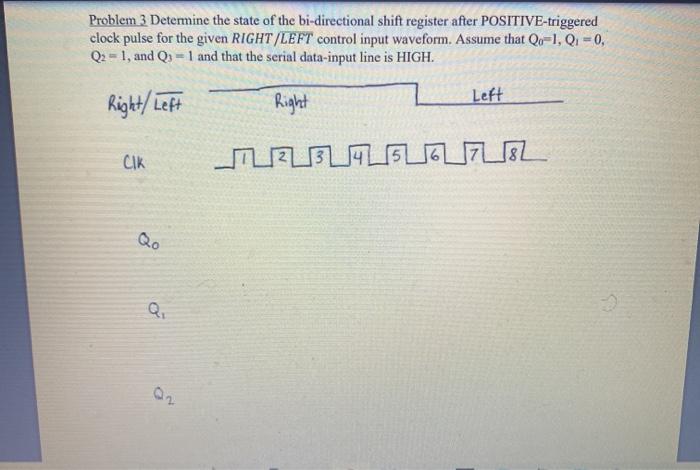 Solved Problem 3 Determine the state of the bi-directional | Chegg.com