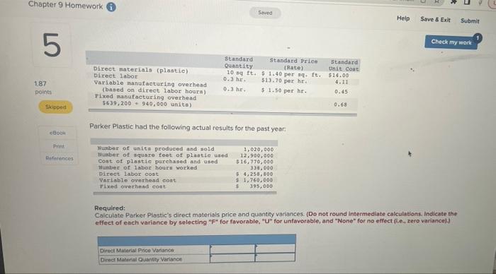 Solved Chapter 9 Homework Sed Help Save & Exit Submit Check | Chegg.com