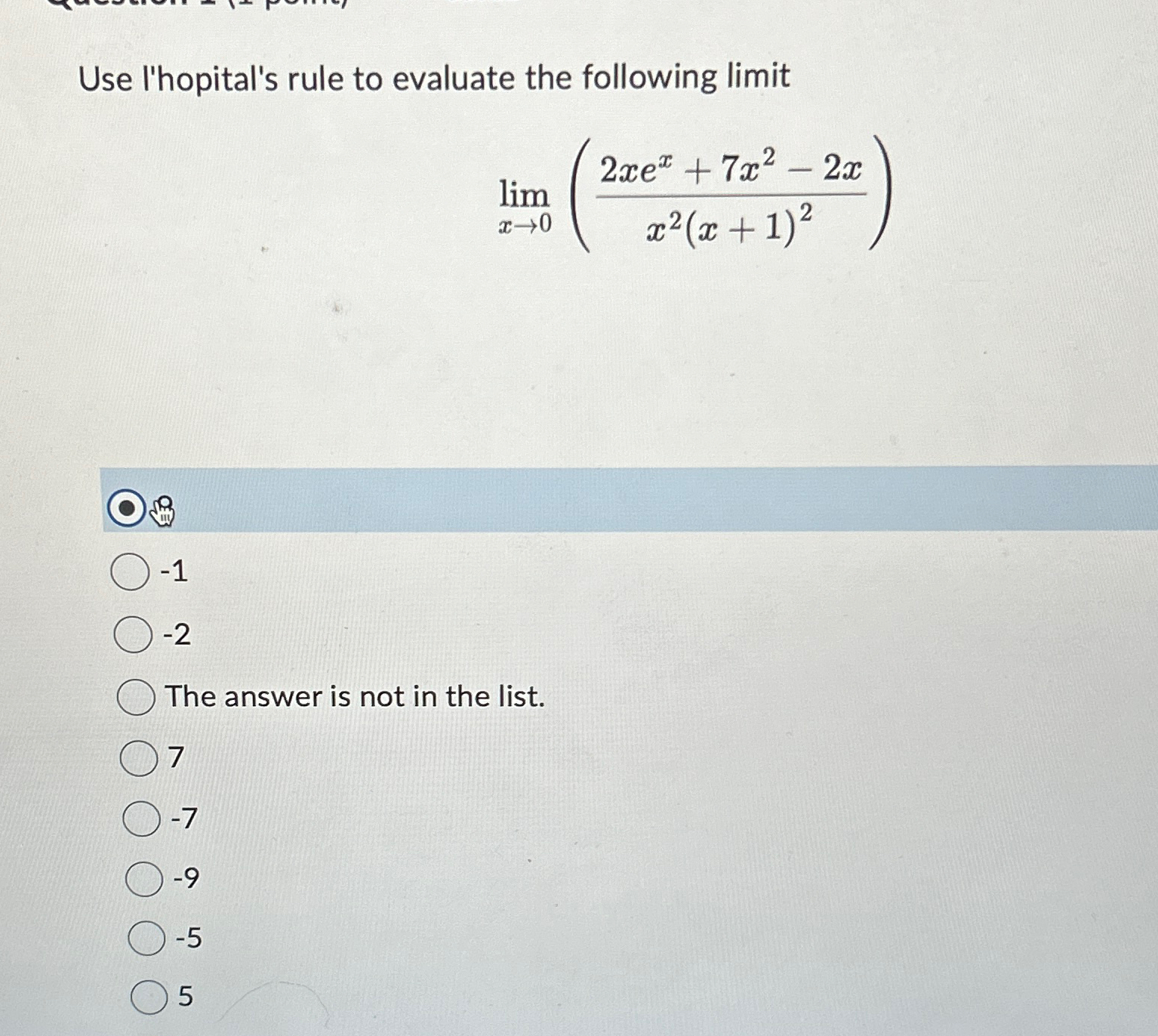 Solved Use l'hopital's rule to evaluate the following | Chegg.com