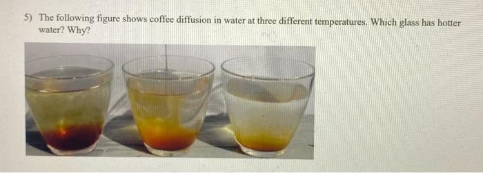 Solved 5) The following figure shows coffee diffusion in | Chegg.com