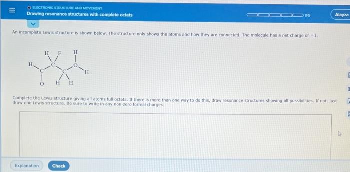 Solved An incomplete Lewis structure is shown below. The | Chegg.com