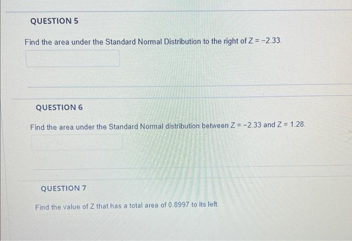 Solved Standard Normal Probabilities Table entry for z is | Chegg.com
