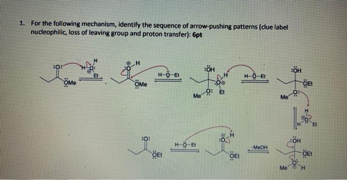 Solved 1. For the following mechanism, identify the sequence | Chegg.com