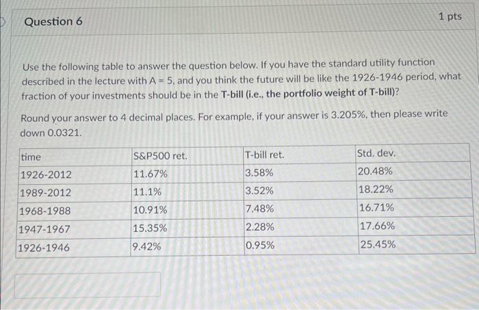 Solved Use the following table to answer the question below. | Chegg.com