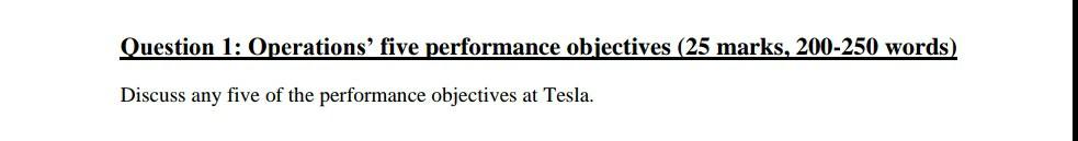 Solved Operations Management at Tesla Tesla is an American | Chegg.com