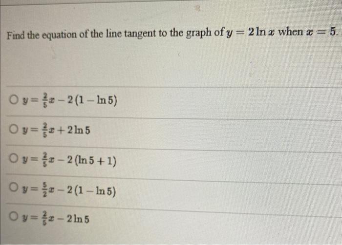 Solved Find the equation of the line tangent to the graph of | Chegg.com