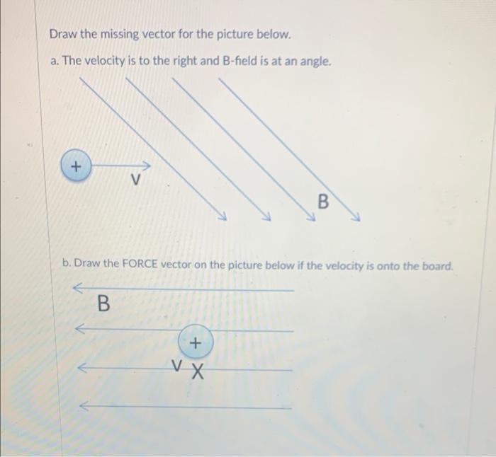 Solved Draw the missing vector for the picture below. a. The | Chegg.com