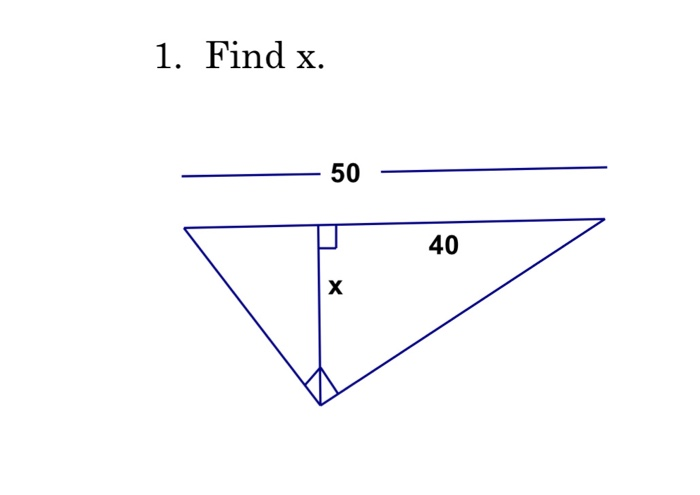 Solved 1. Find x. 4 | Chegg.com