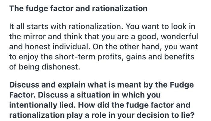 Solved The fudge factor and rationalization It all starts | Chegg.com