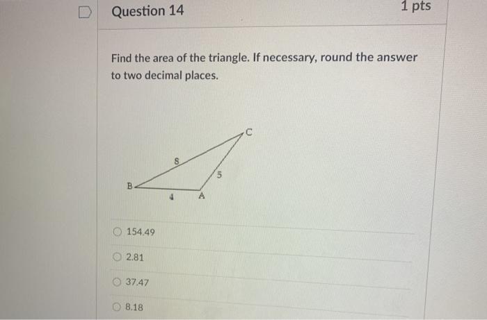 Solved Solve the right triangle using the information given. | Chegg.com