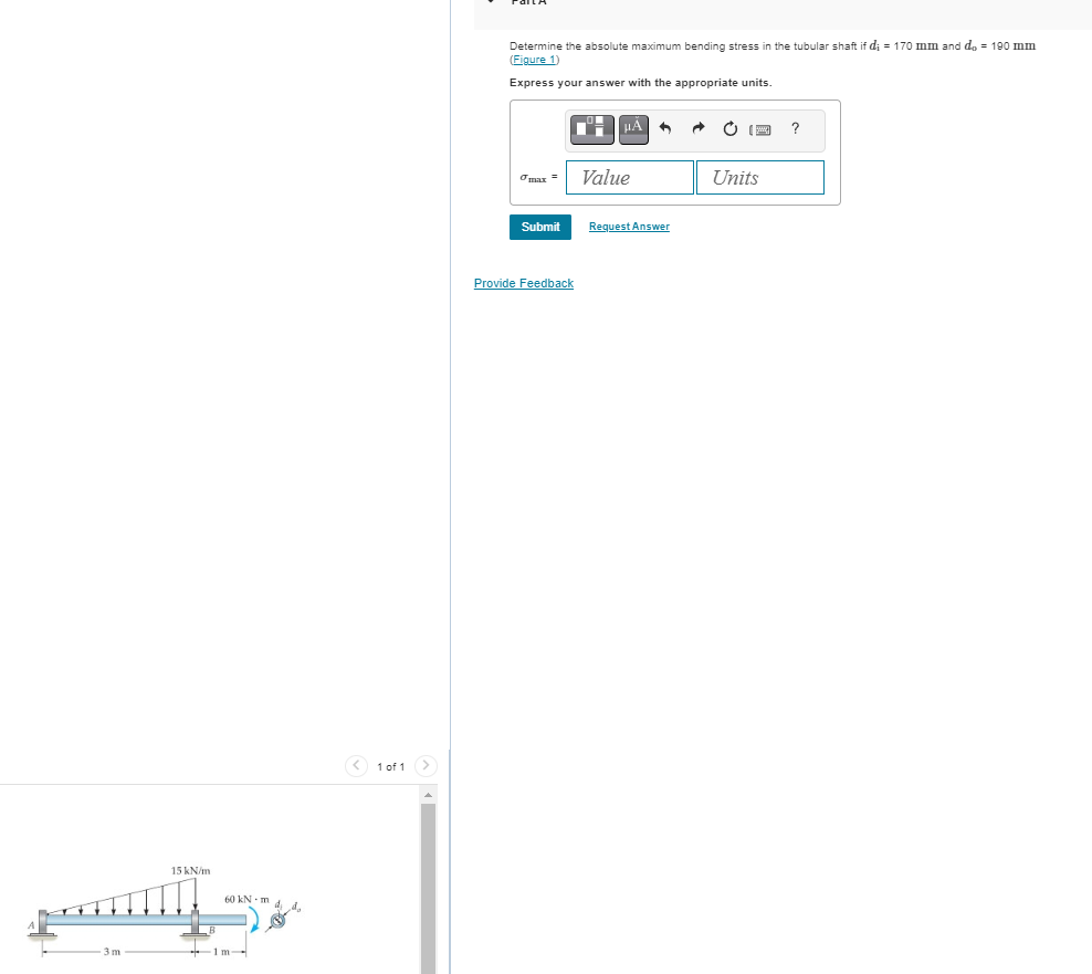 Solved Determine the absolute maximum bending stress in the | Chegg.com