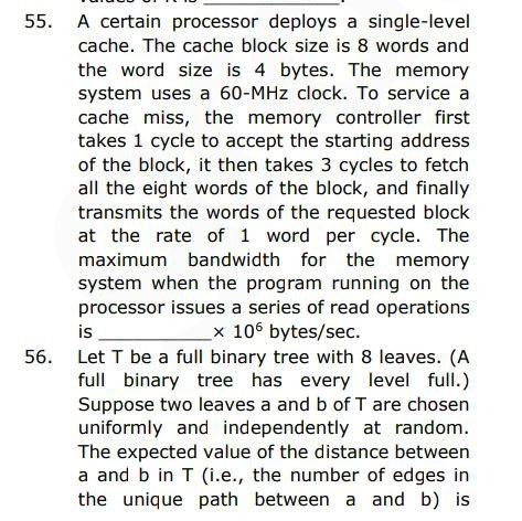 Solved 55. A certain processor deploys a single-level cache. | Chegg.com