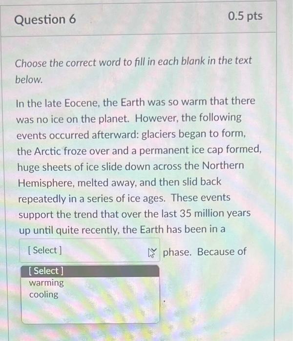 Solved Choose the correct word to fill in each blank in the | Chegg.com