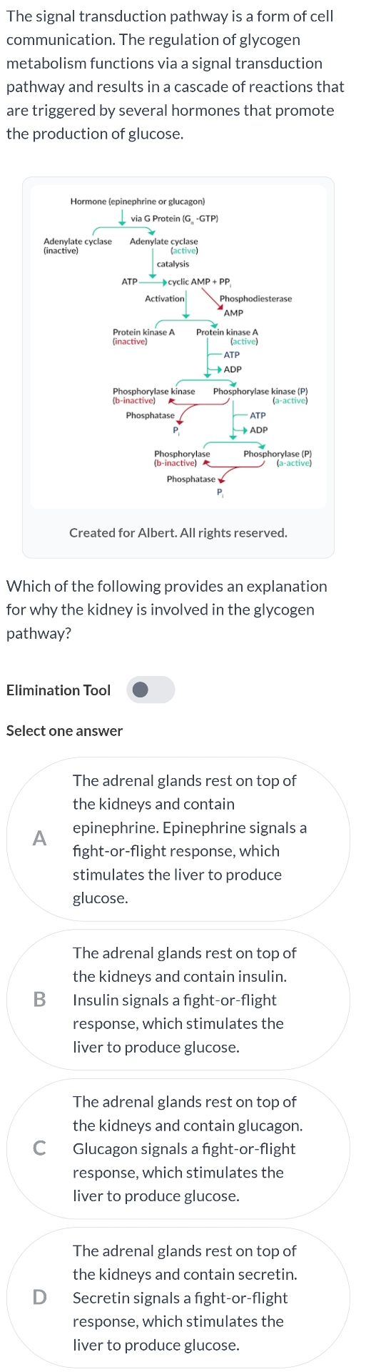 Solved The signal transduction pathway is a form of cell | Chegg.com