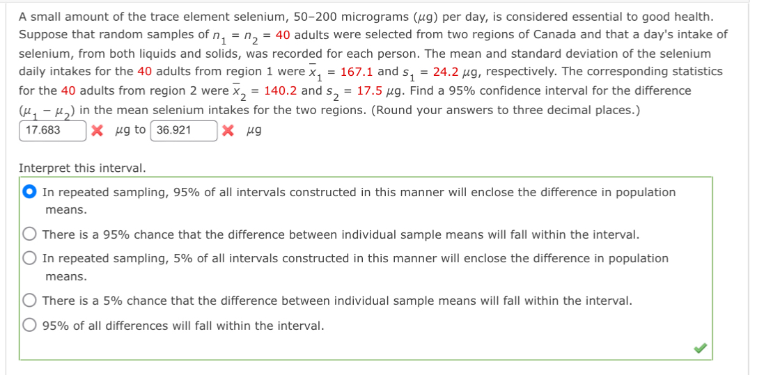 Solved A small amount of the trace element selenium, 50-200 | Chegg.com