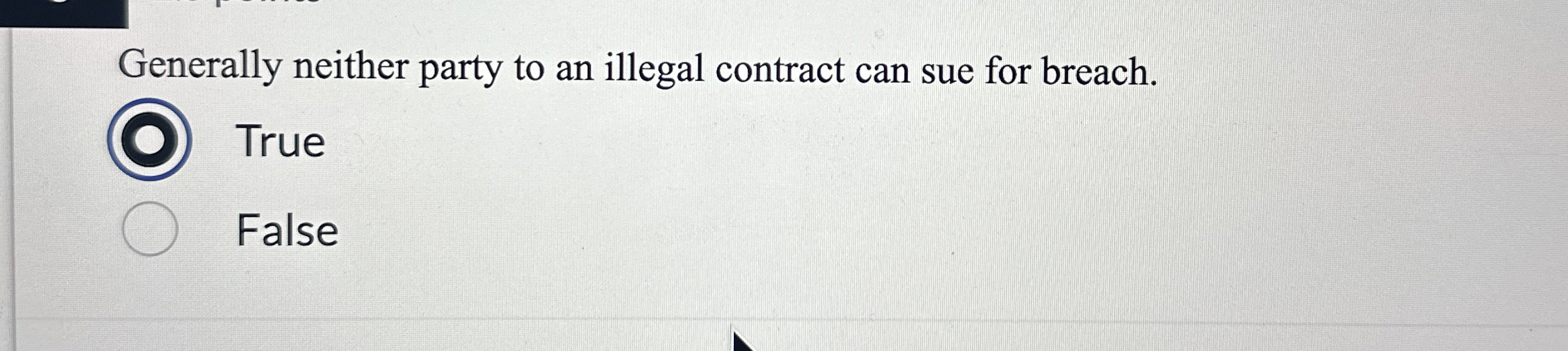Solved Generally neither party to an illegal contract can | Chegg.com