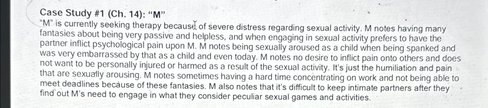 Solved Case Study #1 (Ch. 14): "M"" M " ﻿is currently | Chegg.com