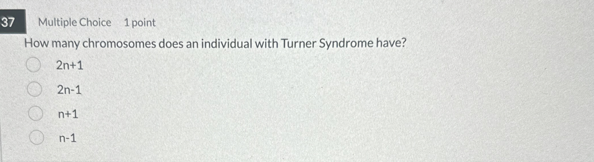 Solved 37Multiple Choice 1 pointHow many chromosomes does | Chegg.com Solved 37Multiple Choice 1 pointHow many chromosomes does | Chegg.com
