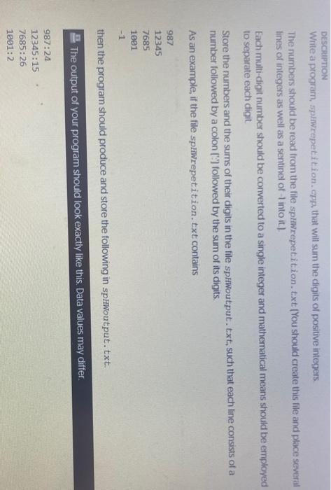 Solved can i have this done in c++the output should look | Chegg.com