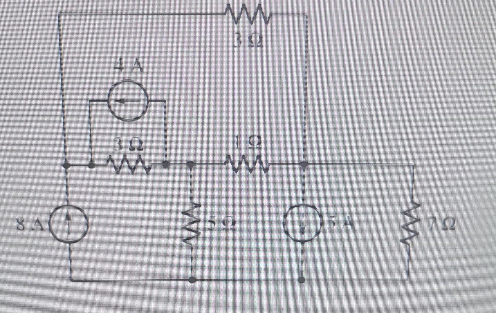 what is the voltage across the 5 ohm resistor? | Chegg.com