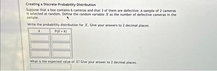 Solved Creating a Discrete Probability Distribution Suppose | Chegg.com