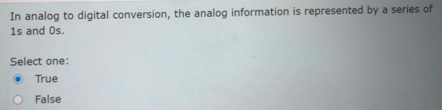 Solved In analog to digital conversion, the analog | Chegg.com