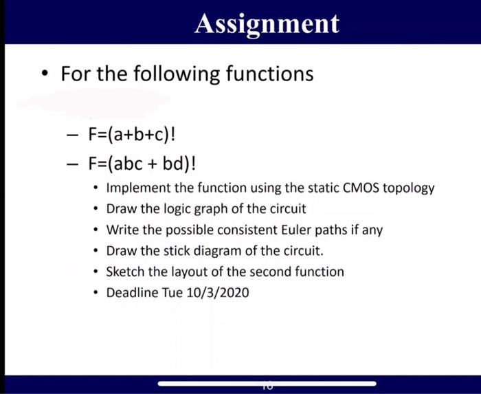 Assignment For the following functions - F=(a+b+c)! - | Chegg.com