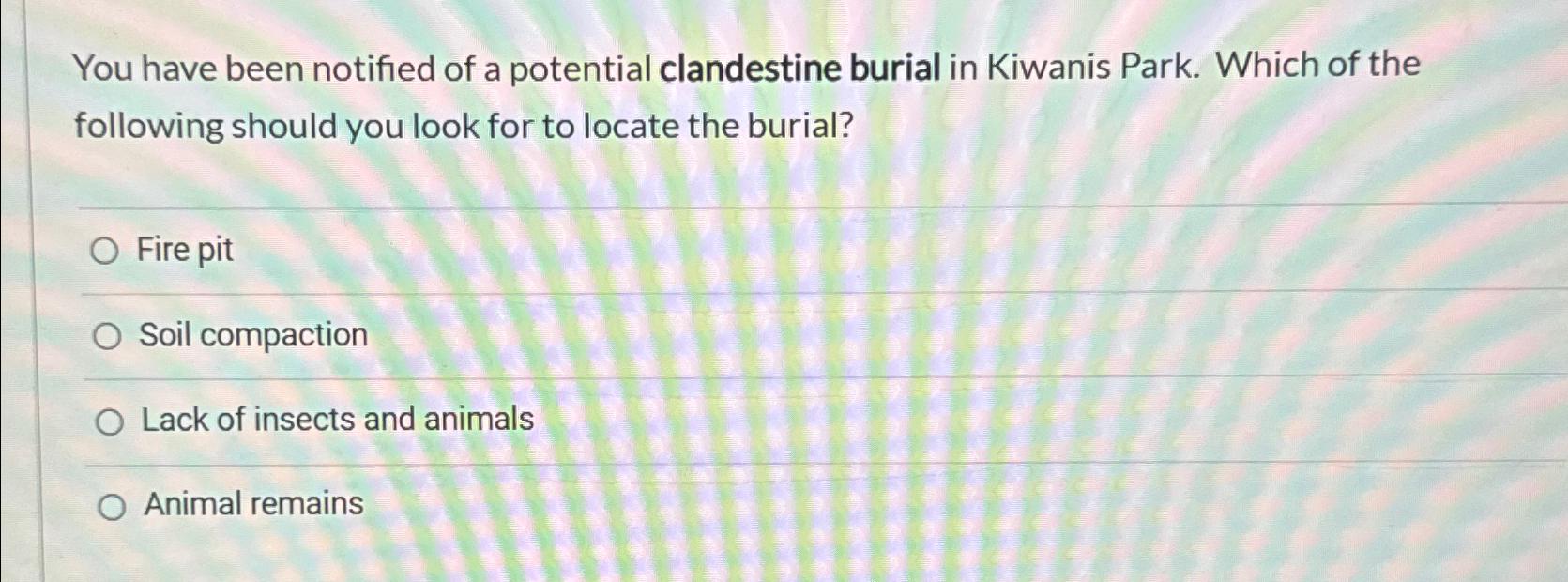 Solved You have been notified of a potential clandestine | Chegg.com