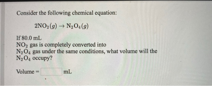 Solved Consider the following chemical equation: 2NO2(g) → | Chegg.com