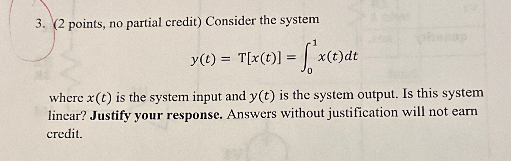 Solved (2 ﻿points, no partial credit) ﻿Consider the | Chegg.com