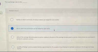 Solved The exchange rate is theMutiple CroiceParket on which | Chegg.com