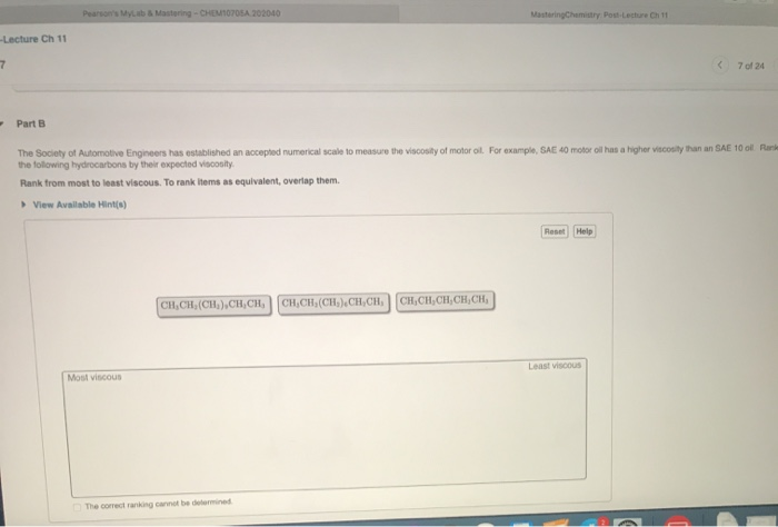 Solved Pearson's Mylub & Mastering - CHEM10705A 202040 | Chegg.com