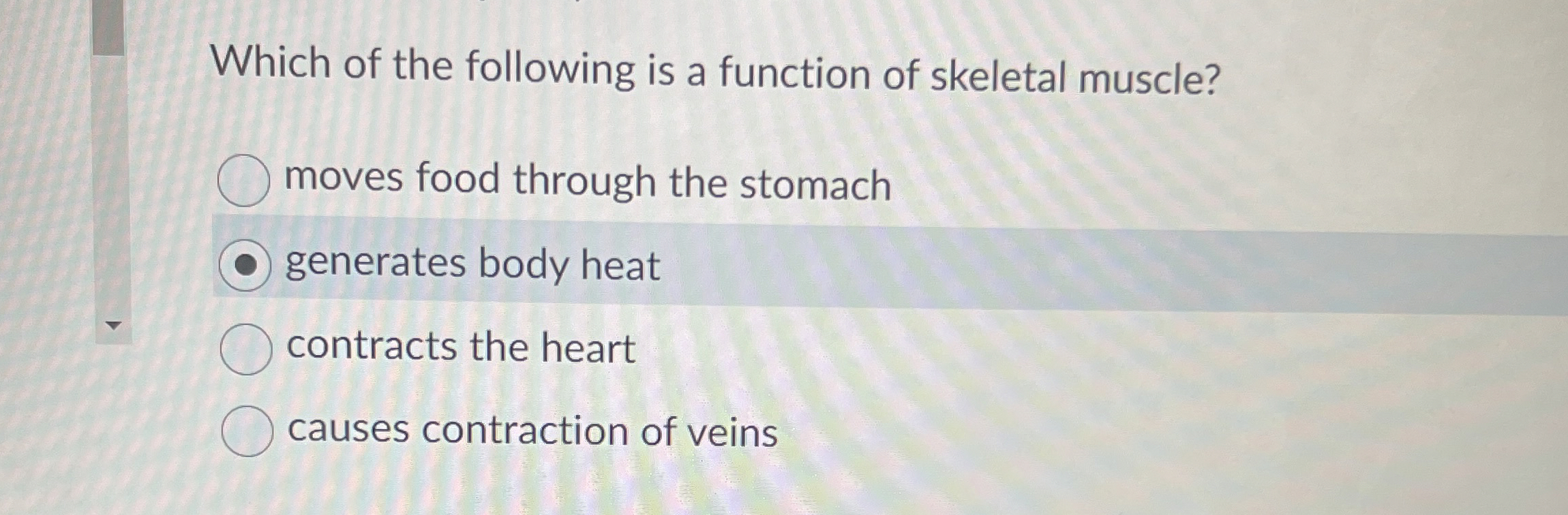 Solved Which of the following is a function of skeletal | Chegg.com