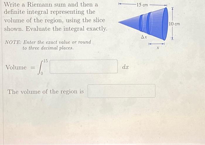 Solved Write a Riemann sum and then a definite integral | Chegg.com