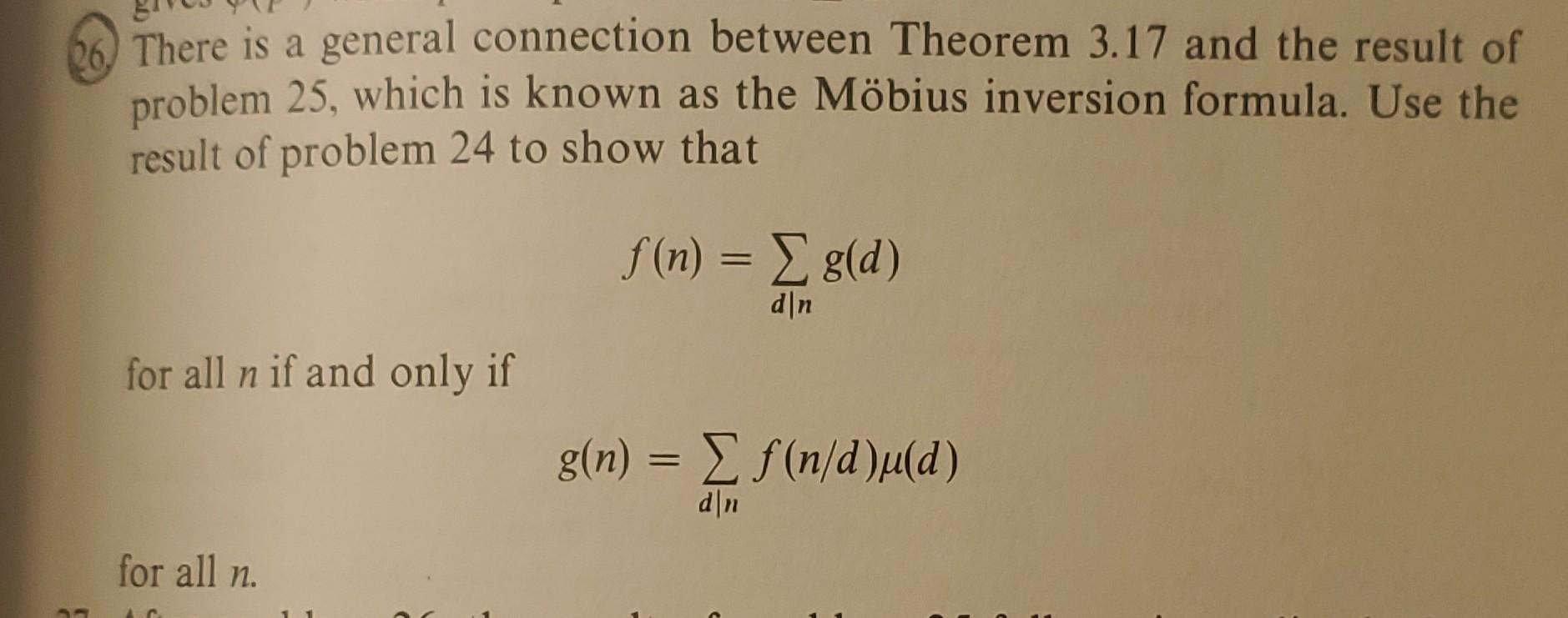 Solved (26. There is a general connection between Theorem | Chegg.com