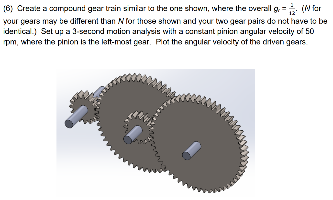 Solved Create a compound gear train similar to the one | Chegg.com