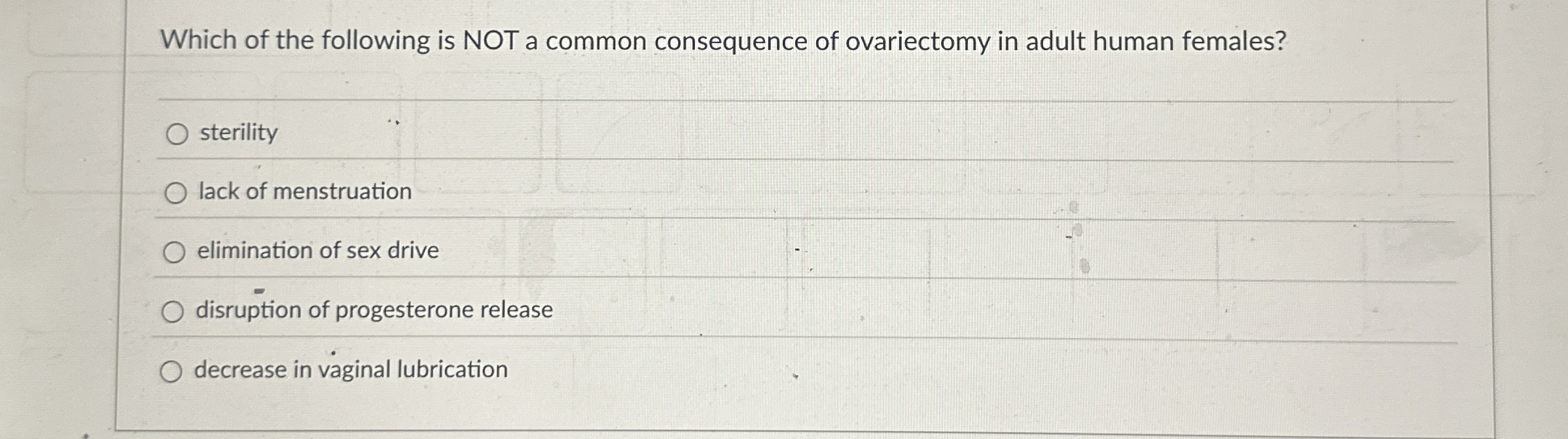 Solved Which of the following is NOT a common consequence of | Chegg.com