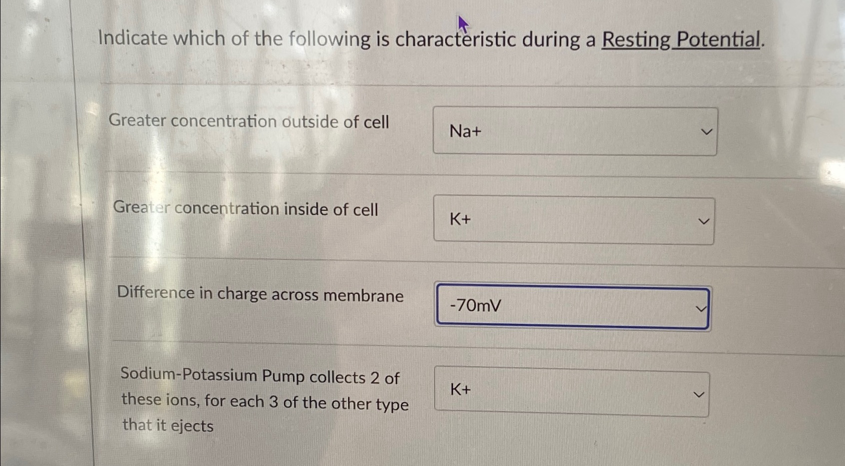 Solved Indicate which of the following is characteristic | Chegg.com
