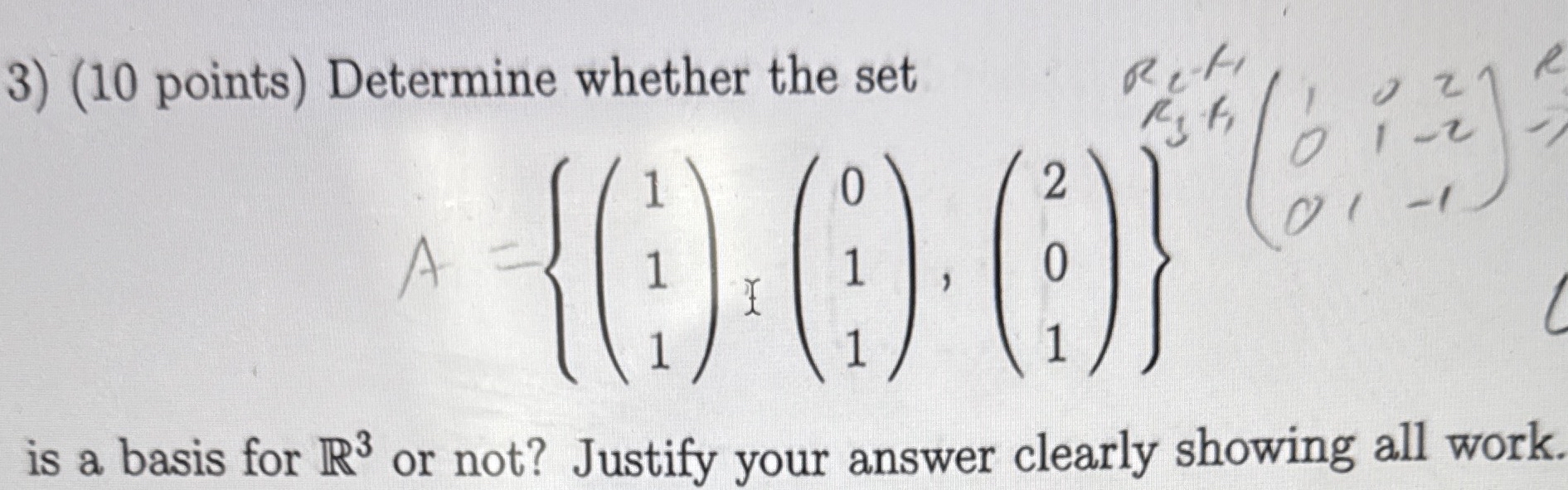 Solved (10 ﻿points) ﻿Determine whether the | Chegg.com