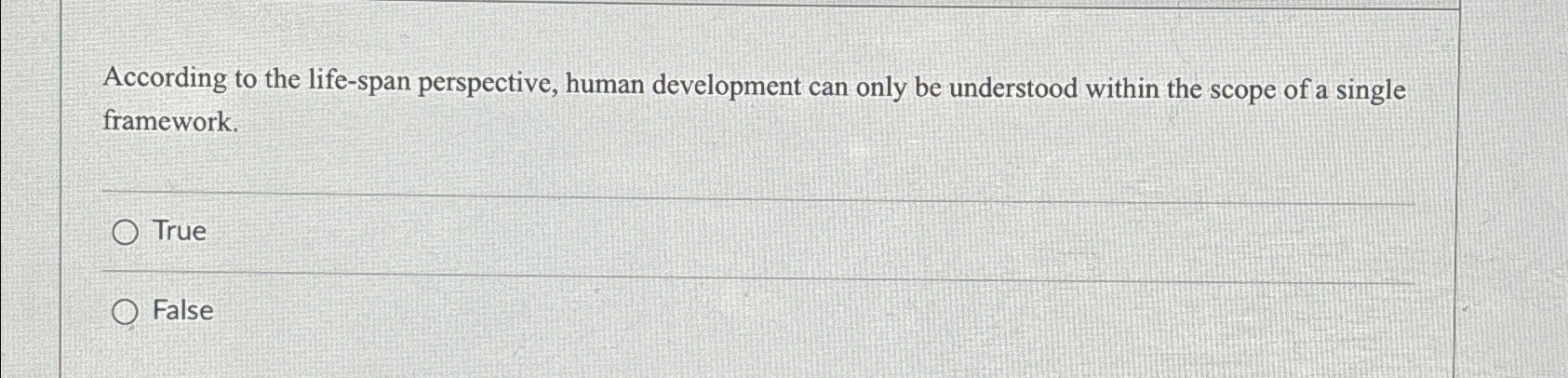 Solved According to the life-span perspective, human | Chegg.com