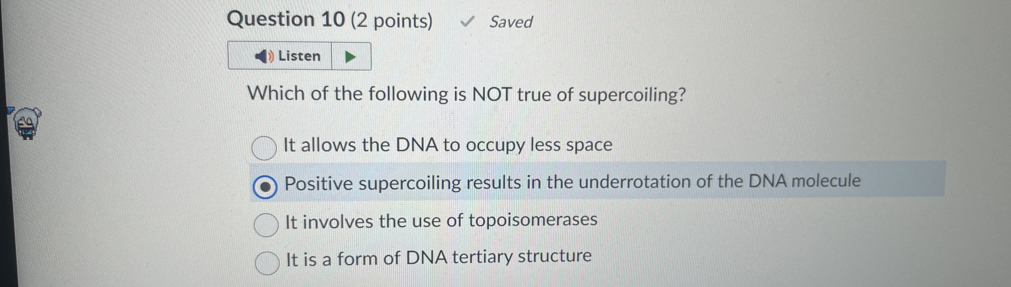 Solved Question 10 (2 ﻿points)Which of the following is NOT | Chegg.com