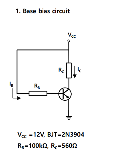 Solved Base bias circuitWhen | Chegg.com