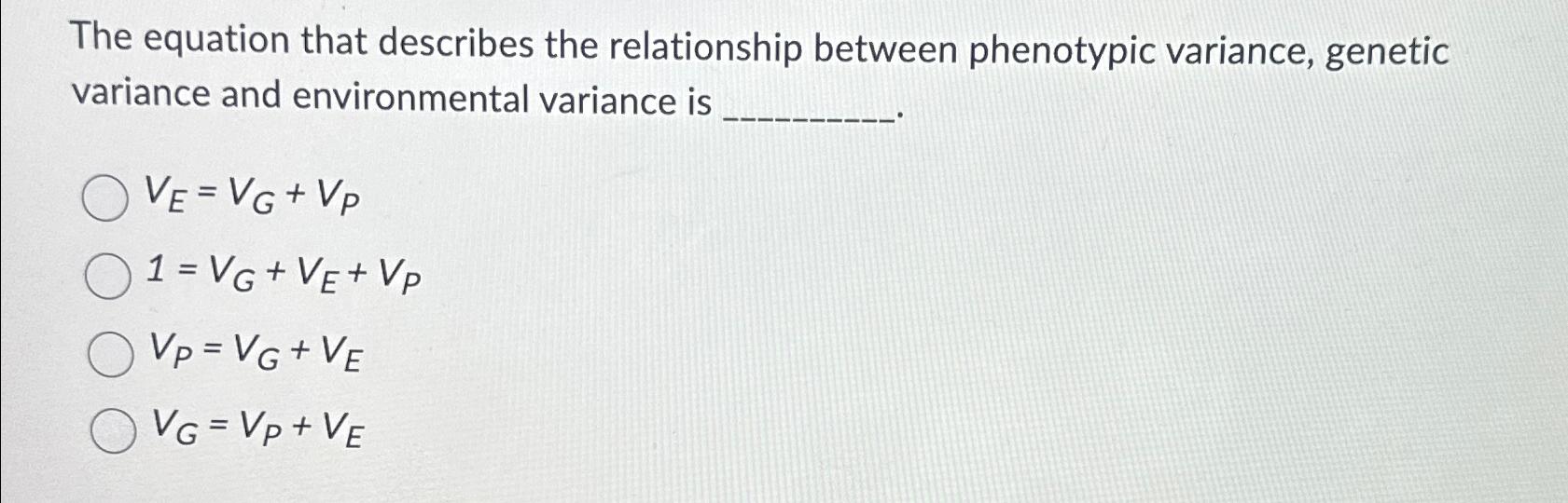 Solved The equation that describes the relationship between | Chegg.com