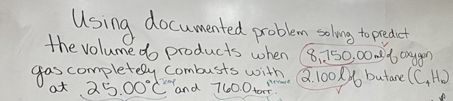 Solved Using documented problem soling to predict the volume | Chegg.com