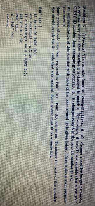 Solved Problem 5 10 Points The Recursive Function 9743