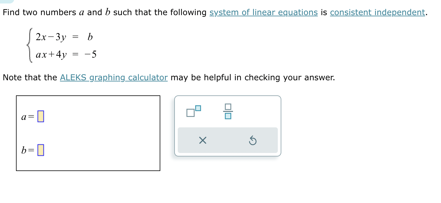 Solved Find two numbers a and b ﻿such that the following | Chegg.com