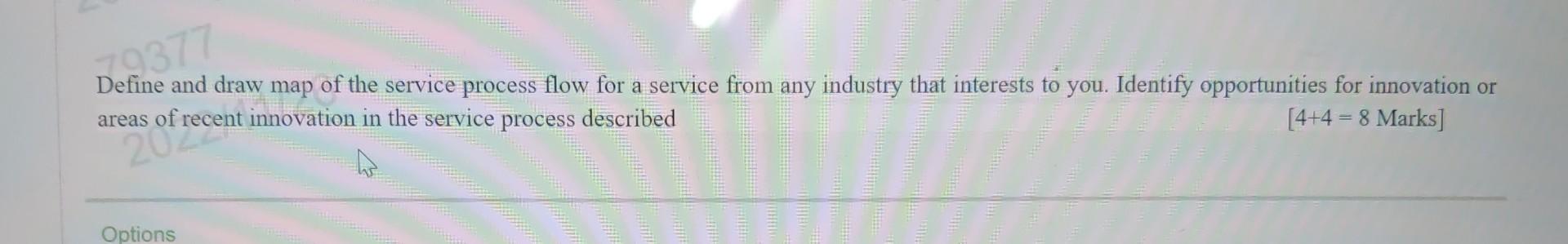 Define and draw map of the service process flow for a | Chegg.com