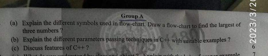 Solved (a) Explain the different symbols used in flow-chart. | Chegg.com